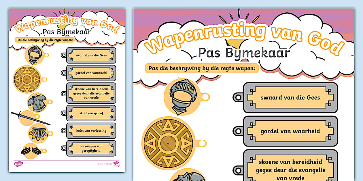 Wapenrusting van God Pas Bymekaar Aktiwiteit