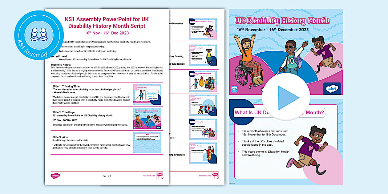 KS1 Assembly PowerPoint for UK Disability History Month