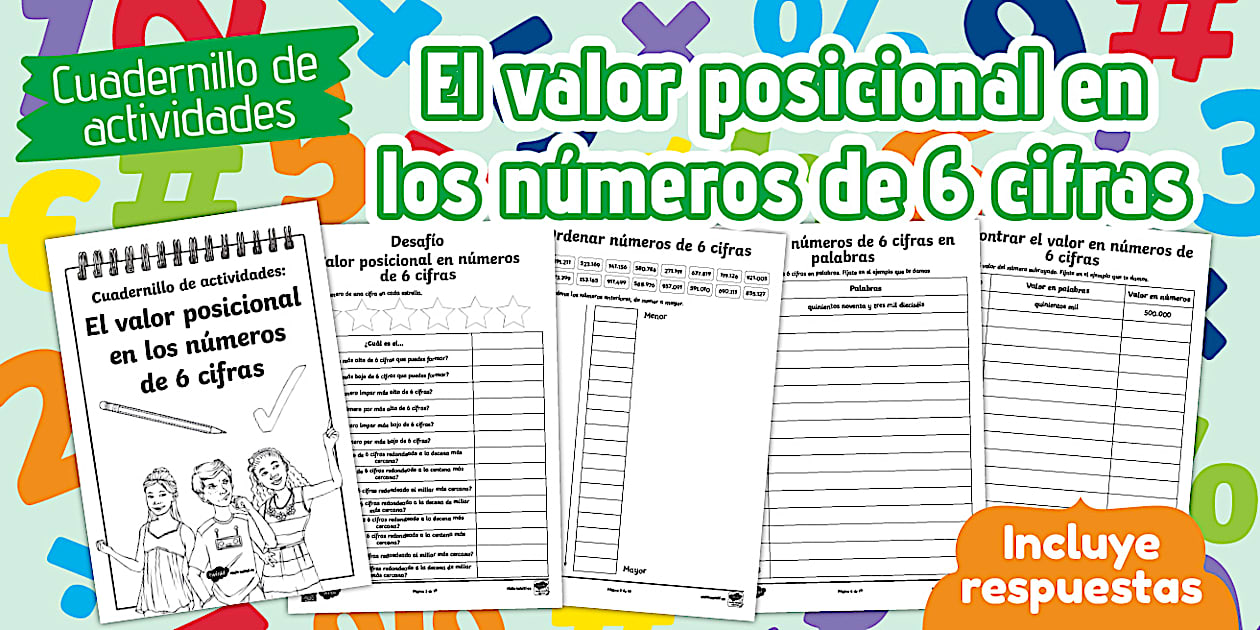Cuadernillo: El valor posicional en los números de 6 cifras - 5º de ...