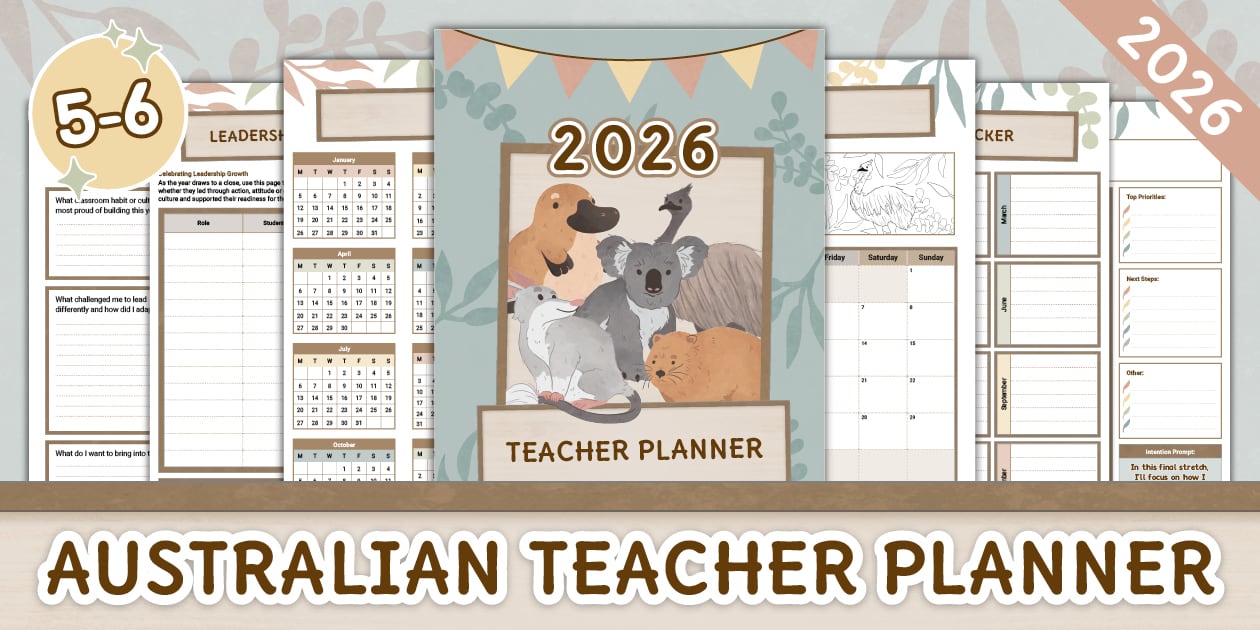 2026 Australian Teacher Planner 5-6