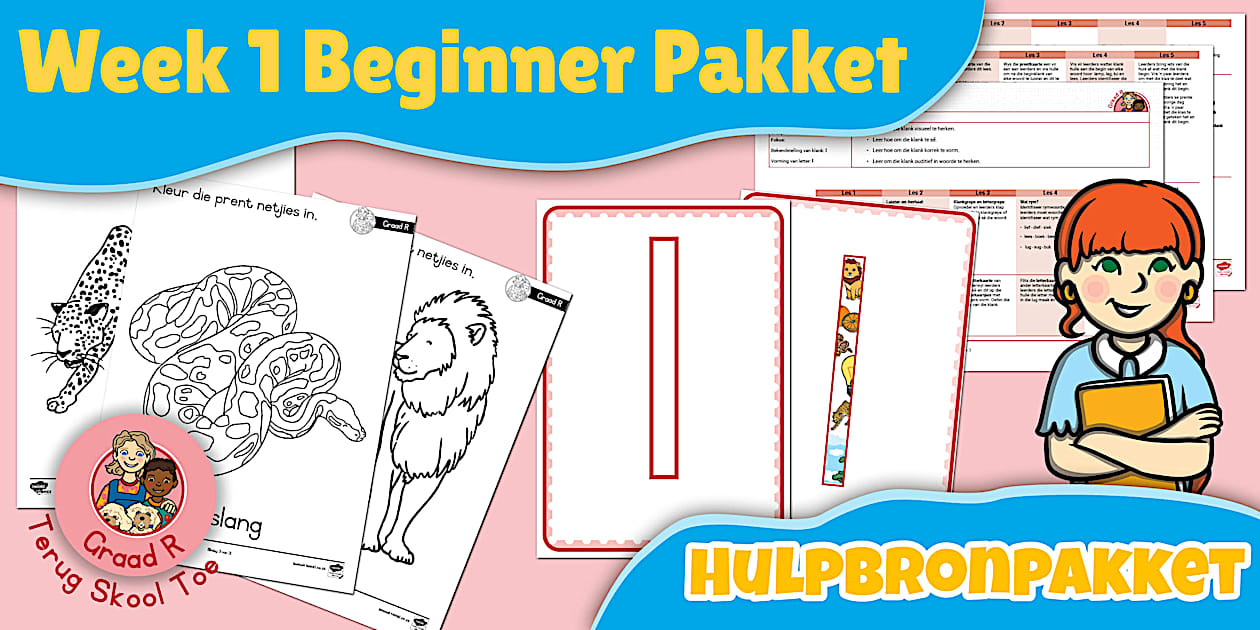 Graad R Klanke - Week 1 Beginner Pakket - Hulpbronpakket (KABV Belyn)
