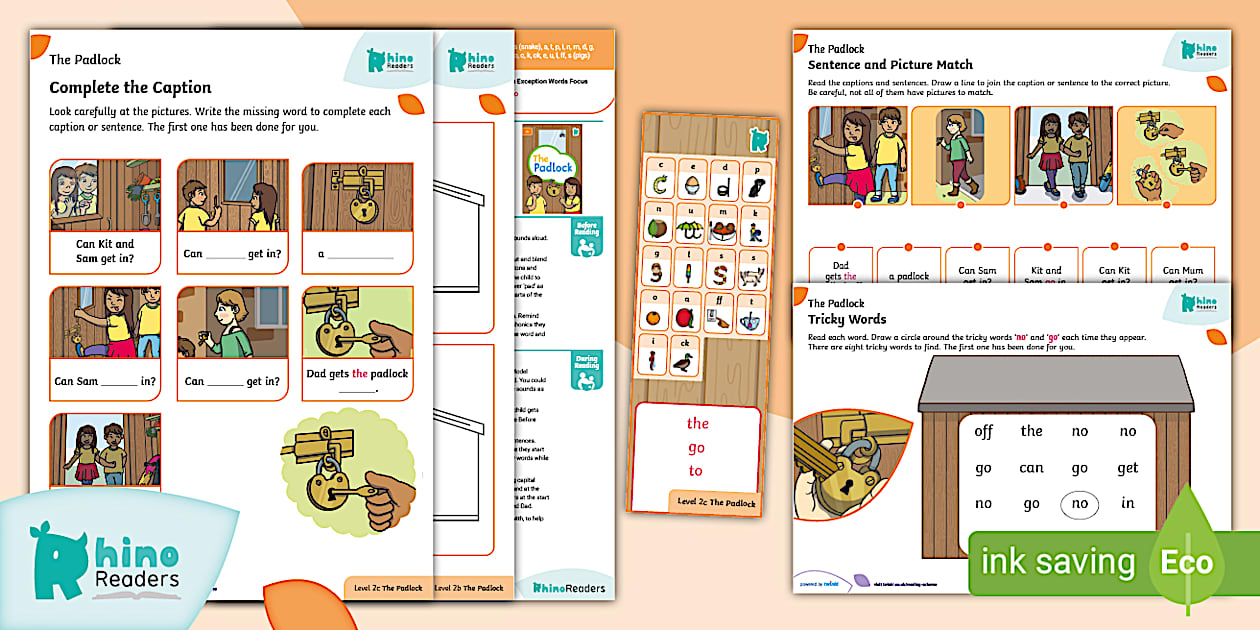 2c The Padlock: Resource Pack - Twinkl Rhino Readers