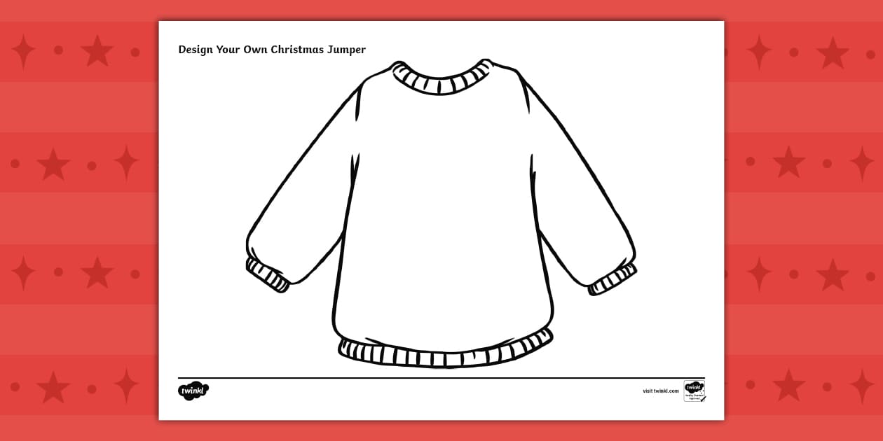 Christmas Jumper Template | Design and Colour (teacher made)