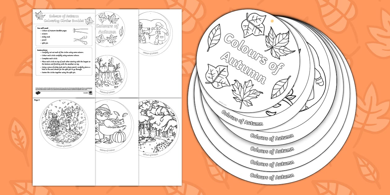 Colours of Autumn Colouring Circles Booklet (teacher made)