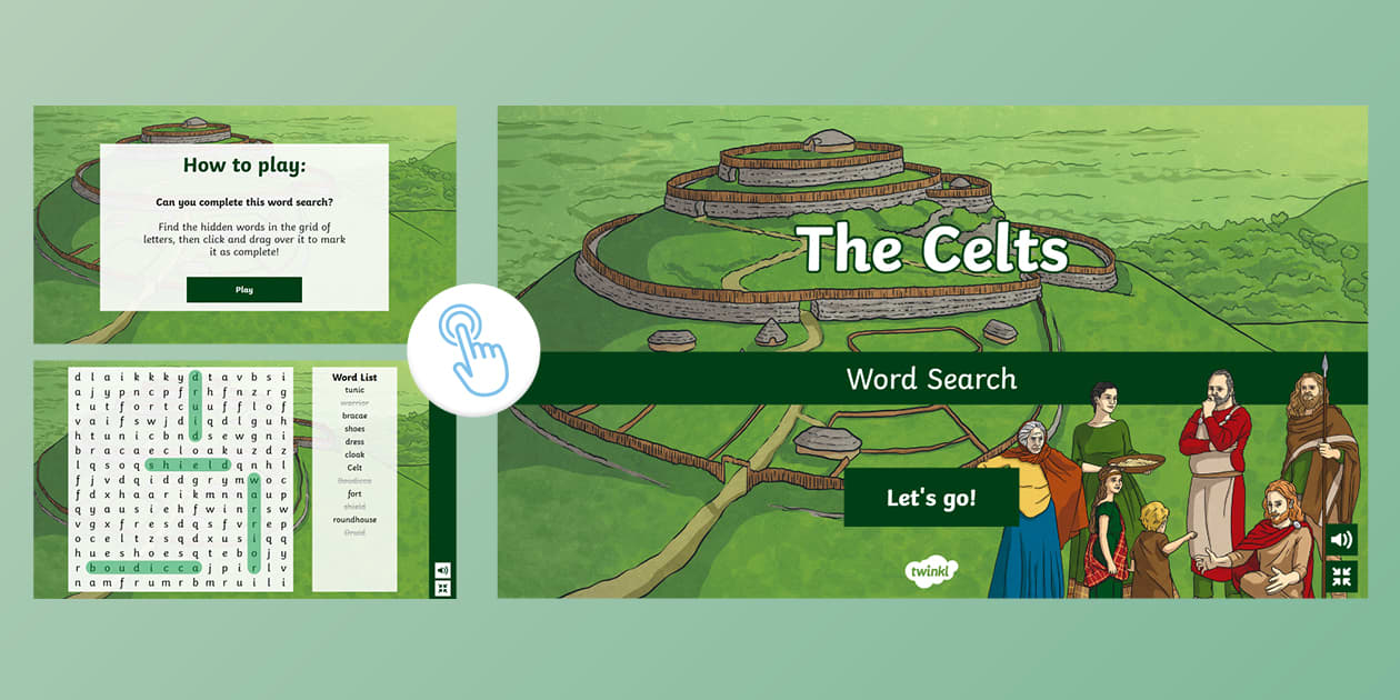 The Celts Interactive Word Search (teacher made) - Twinkl