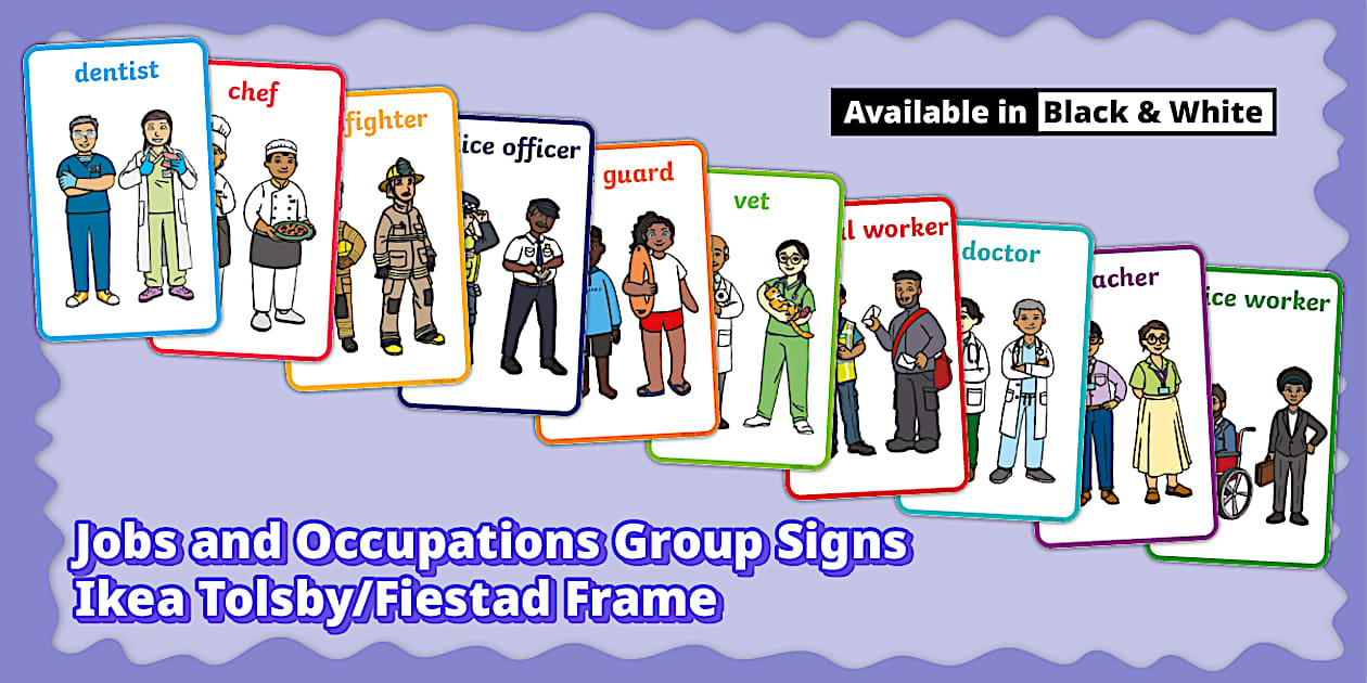 Jobs and Occupations Group Signs Ikea Tolsby/Fiestad Frame