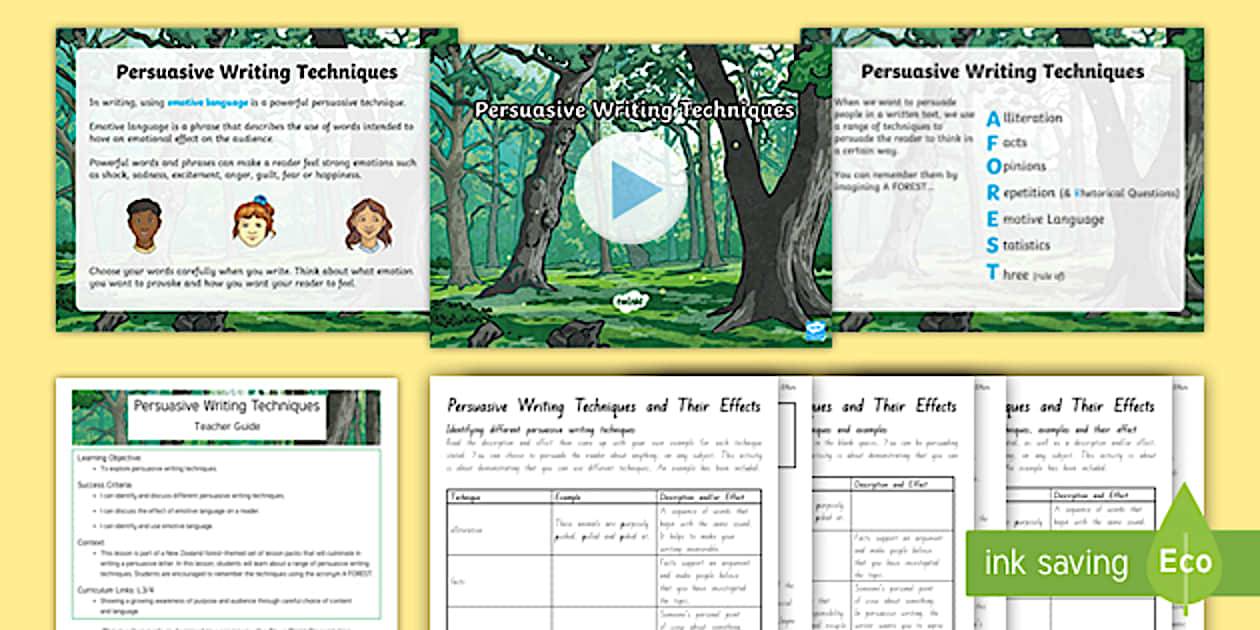 New Zealand Literacy Years 7-8: Persuasive Writing Techniques