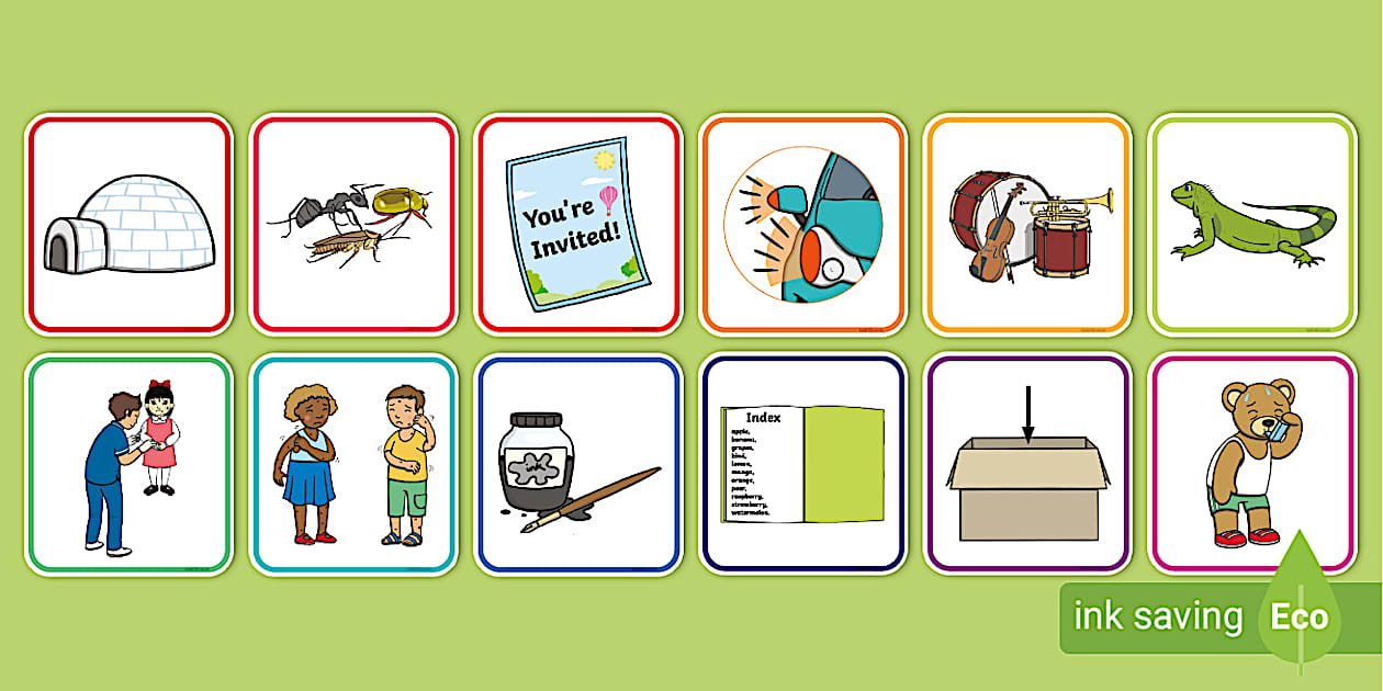 Initial Sound Alliteration Picture Cards: Letter i - Twinkl