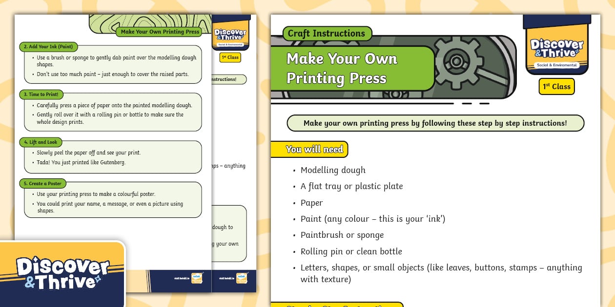 SEE (Exp. of our World) New Technology DIY Printing Press (1st Class)