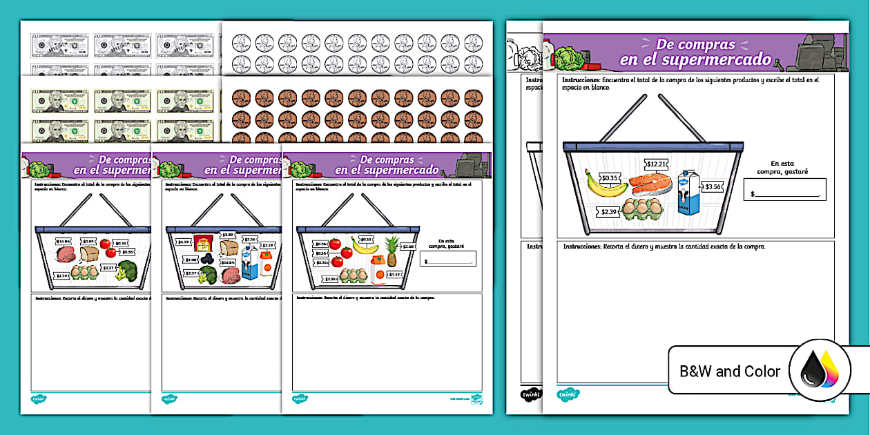 Actividad: De compras en el supermercado - Twinkl