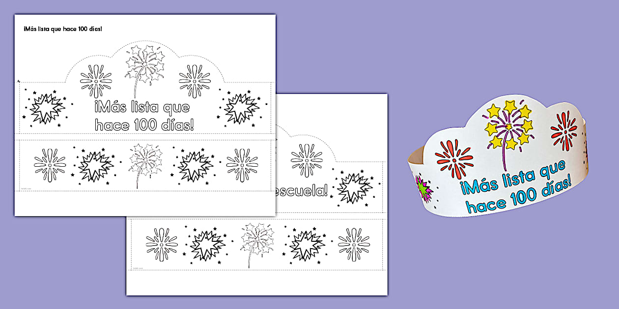 100th Day of School Crown Spanish Resource | Twinkl USA