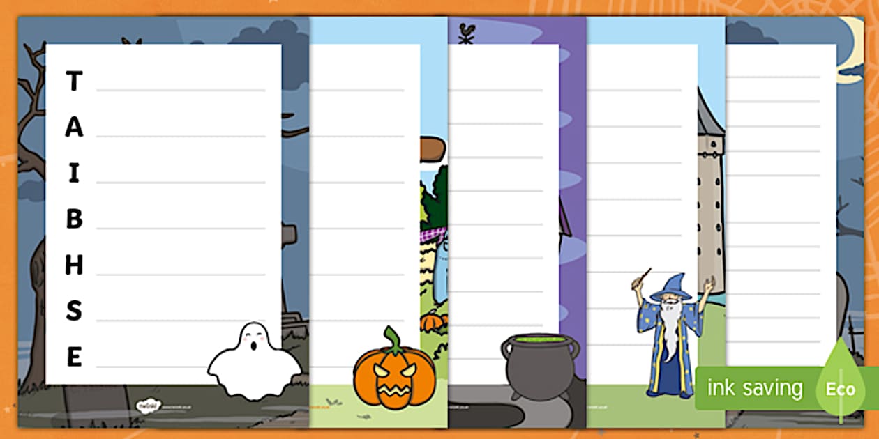 Oíche Shamhna Poem Templates | Gaeilge/Irish | 1st/2nd Class