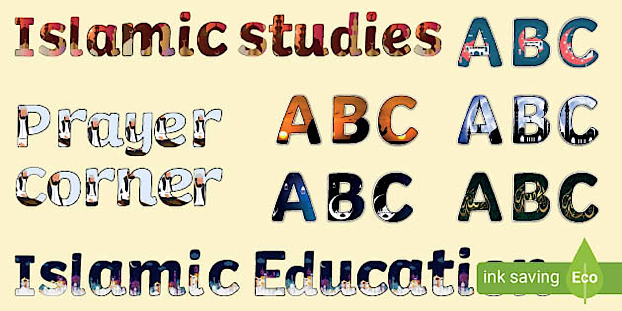 Islamic Themes Display Lettering Pack (teacher made)