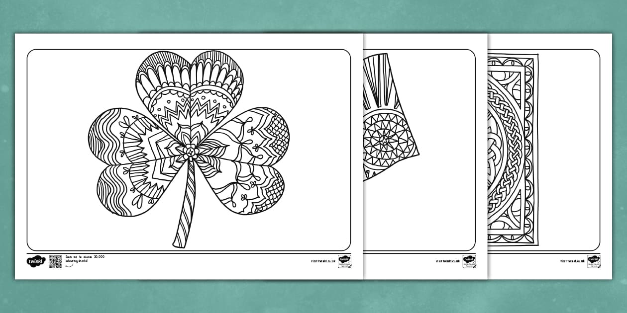 Ireland Mindfulness Colouring Sheets (teacher made) - Twinkl