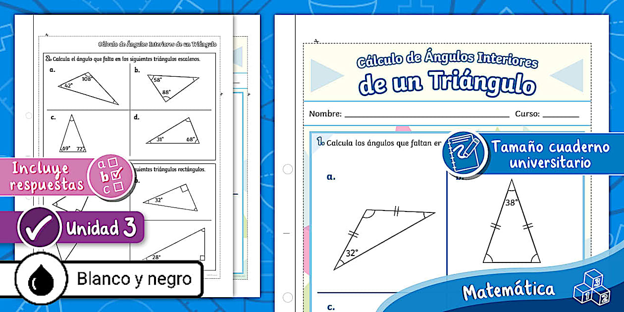 Ángulos | Triángulo | Ángulo Interior | Isósceles | Escaleno