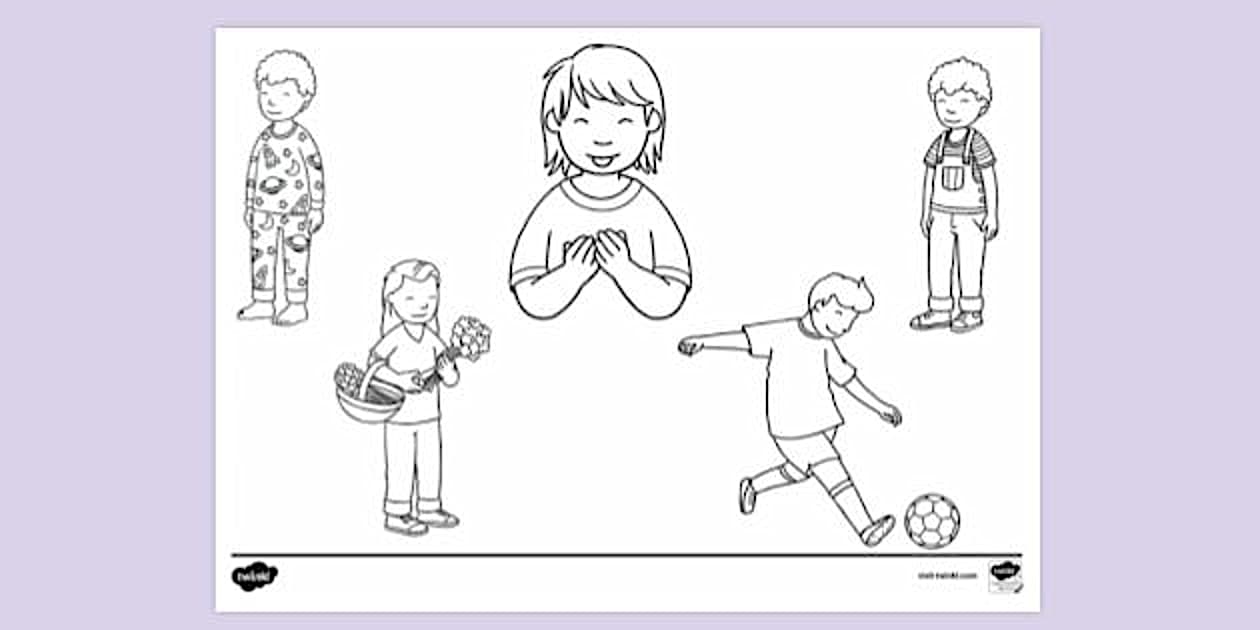 Colouring Page for People | Colouring Sheets (teacher made)
