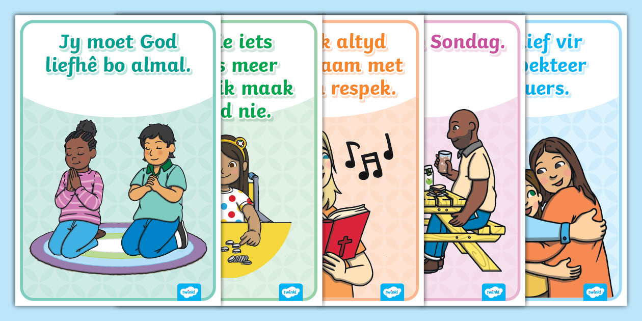 Die 10 Gebooie Vertoonplakkaat (teacher made) - Twinkl