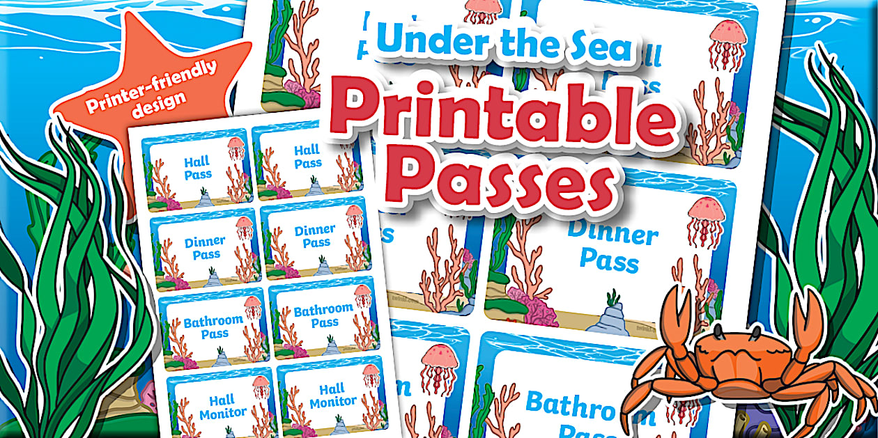Foundation Phase - Classroom Organisation - Under the Sea - Passes (CAPS