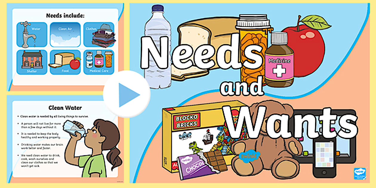 Needs and Wants PowerPoint | Learning Resources | Twinkl