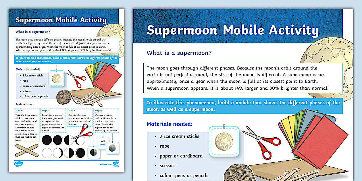 Supermoon Model Activity (Teacher-Made) - Twinkl