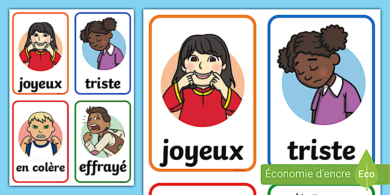 Les cartes des émotions - imprimables - Twinkl CA - Twinkl