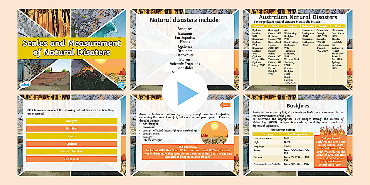 Measuring Natural Disasters PowerPoint | Primary Teaching