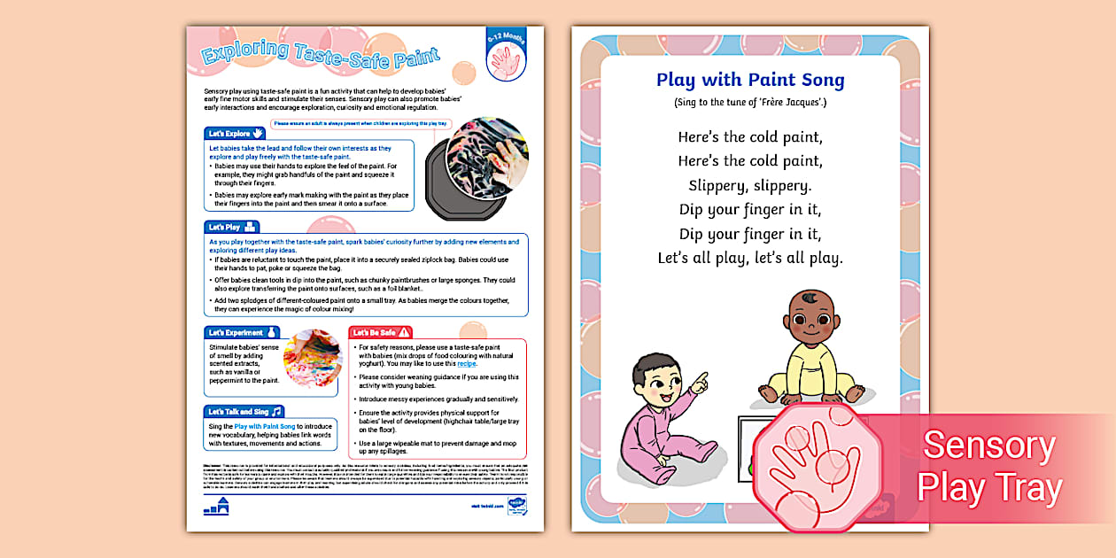 Sensory Play Tray for Babies: Exploring Taste-Safe Paint