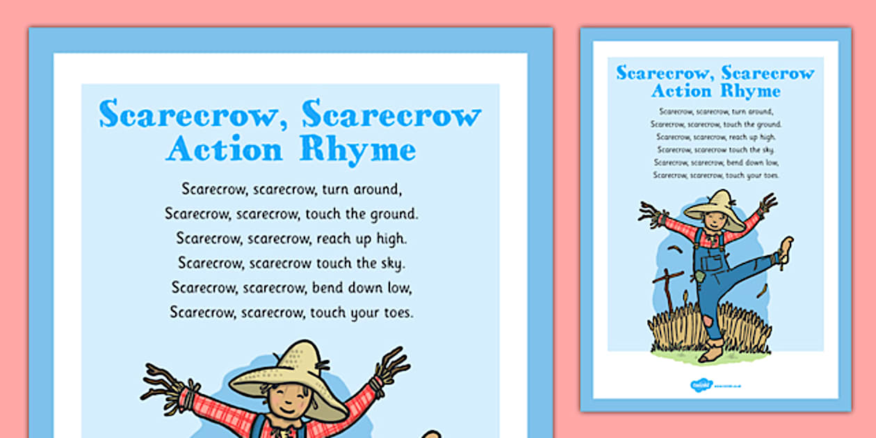 Scarecrow, Scarecrow Rhyme (teacher made) - Twinkl