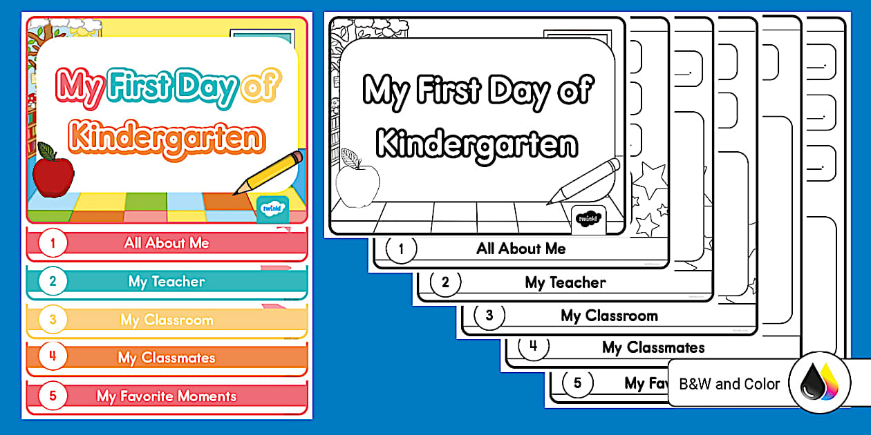 My First Day of Kindergarten Flipbook (Teacher-Made)