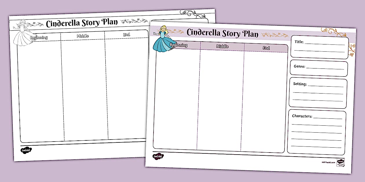 Traditional Tales-Themed Cinderella KS1 Story Plan Template