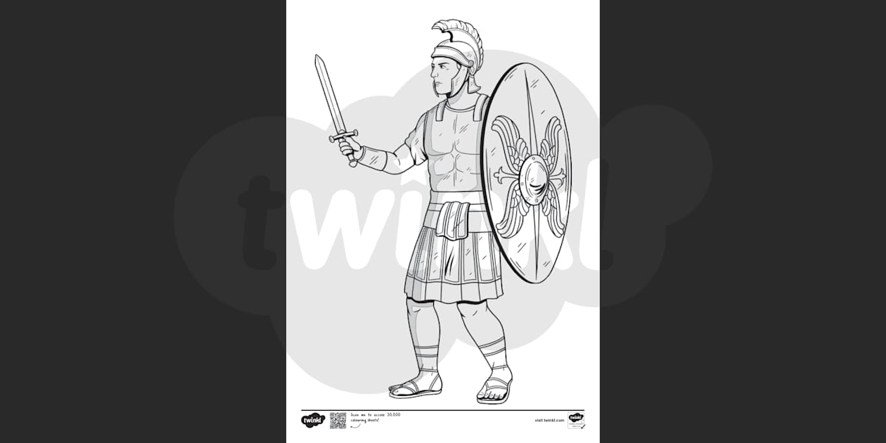 roman shield colouring