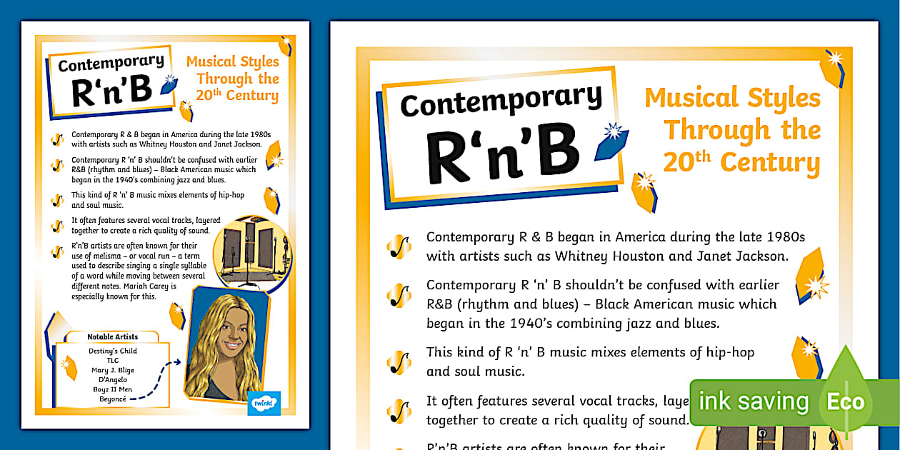 Musical Styles Through the 20th Century: Contemporary R 'n' B Information