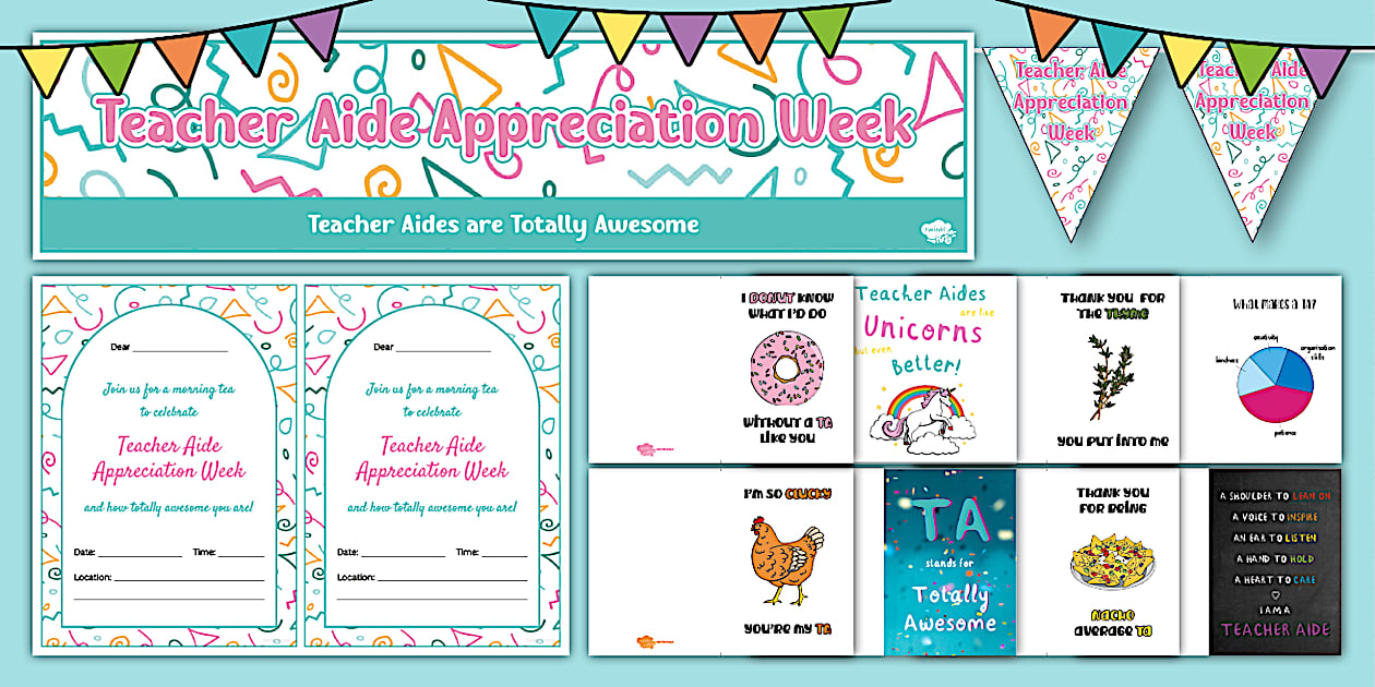 Teacher Aide Appreciation Week Pack | Twinkl Party - Twinkl