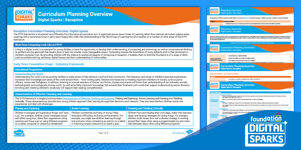 Reception Curriculum Planning Overview: Digital Sparks