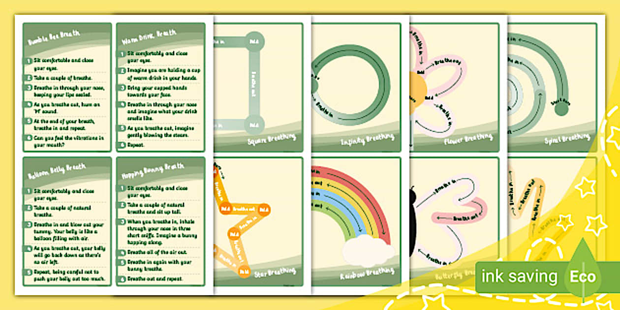 Editable Breathing Techniques for Children (teacher made)