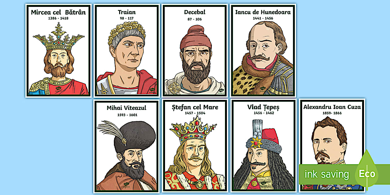 Domnitori români - Planșe de activitate | Twinkl România