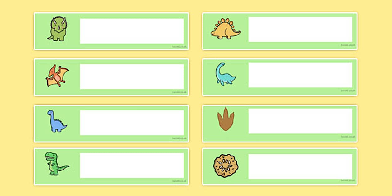 Cute Dinosaur Themed Editable Gratnells Tray Labels - tray labels