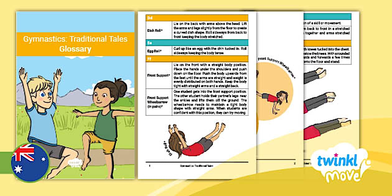 Year 1 Gymnastics: Traditional Tales CPD Glossary - Twinkl