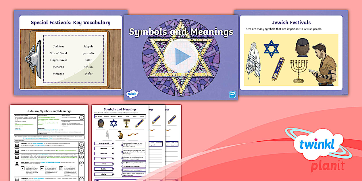Symbols of Judaism Lesson Pack (teacher made) - Twinkl