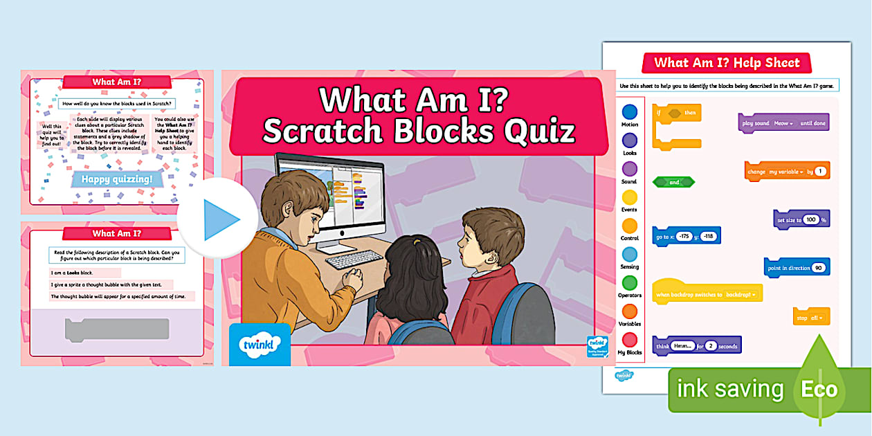 What Am I? Scratch Blocks Quiz- KS2-Computing (teacher made)