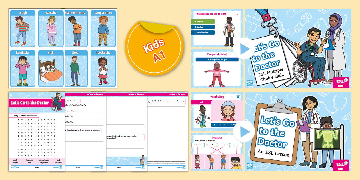 Kids Health ESL Lesson Plan (teacher made) - Twinkl