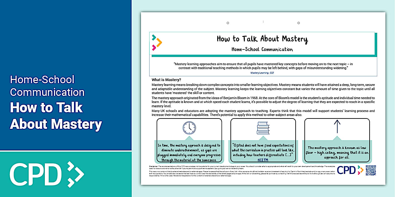 How to Talk About Mastery: Home-School Communication