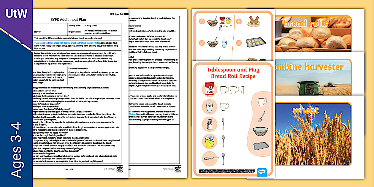 EYFS Making Bread Adult Input Plan and Resource Pack