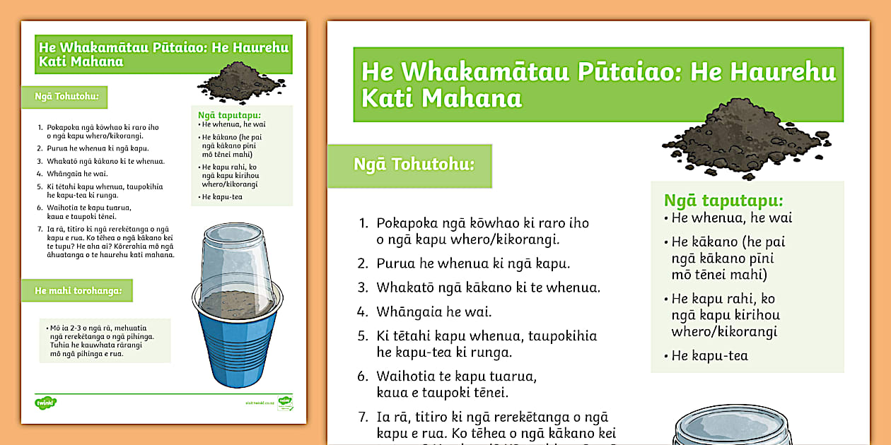 He Haurehu Kati Mahana: He Whakamātau Pūtaiao. Greenhouse Science ...