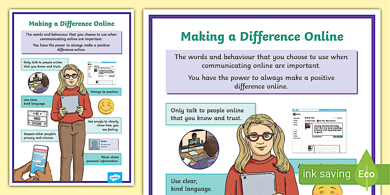 Making a Difference Online Display Poster - Twinkl UK