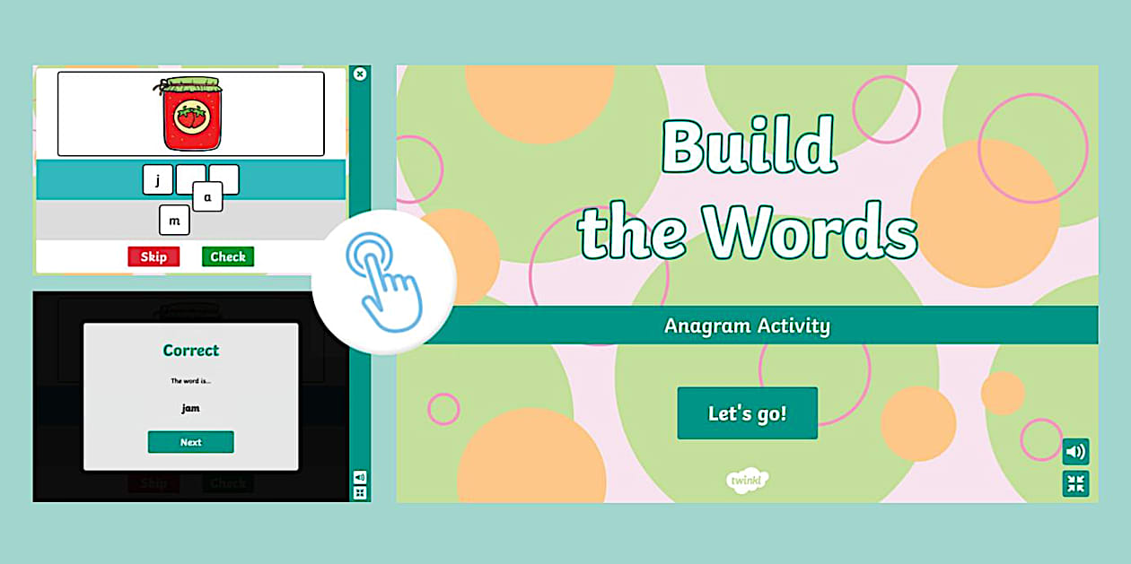 Interactive Anagram Game (-ag, -am, -op, -ap sounds)