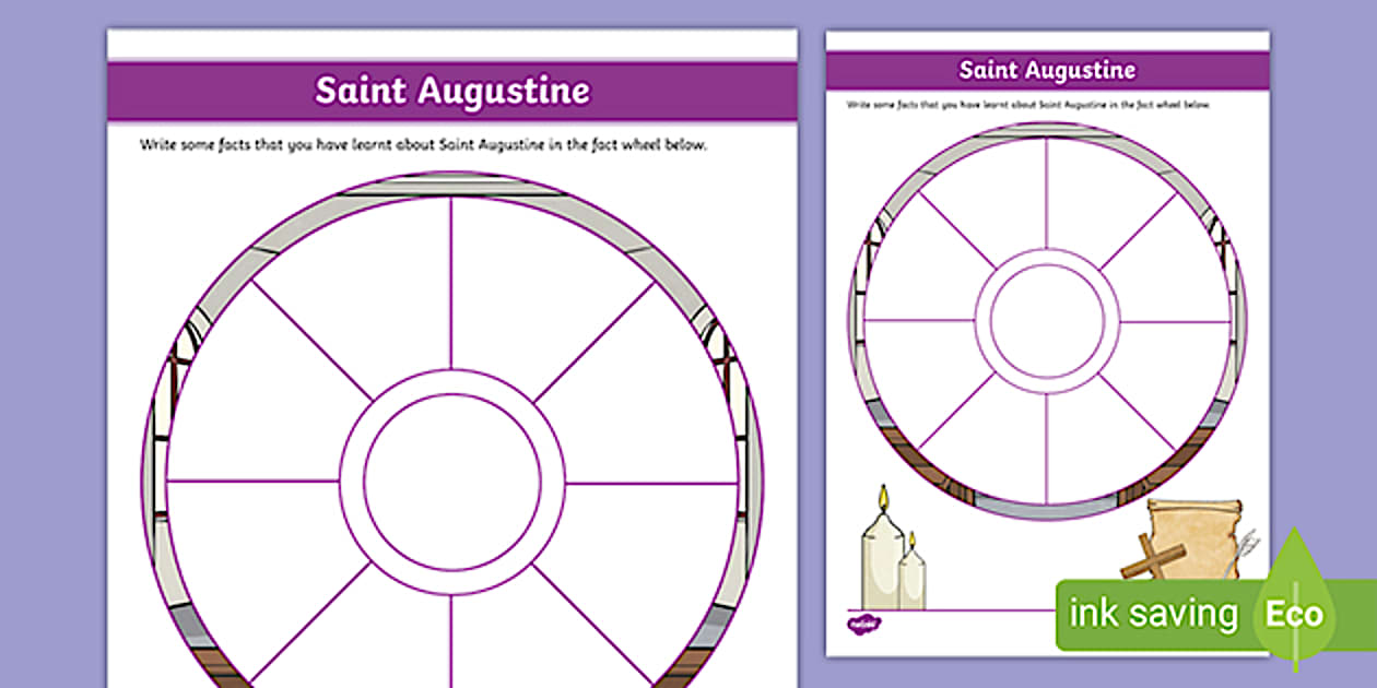 Saint Augustine Fact Wheel (teacher made) - Twinkl