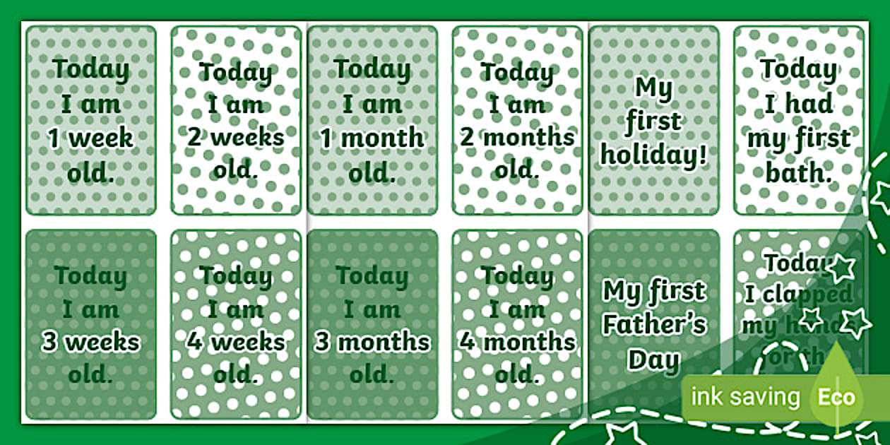 My First Year Milestone Pack - Green Spots