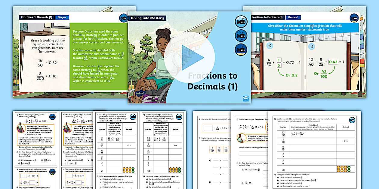 👉 Caribbean Year 6 Diving into Mastery: Fractions to Decimals (1) Teaching