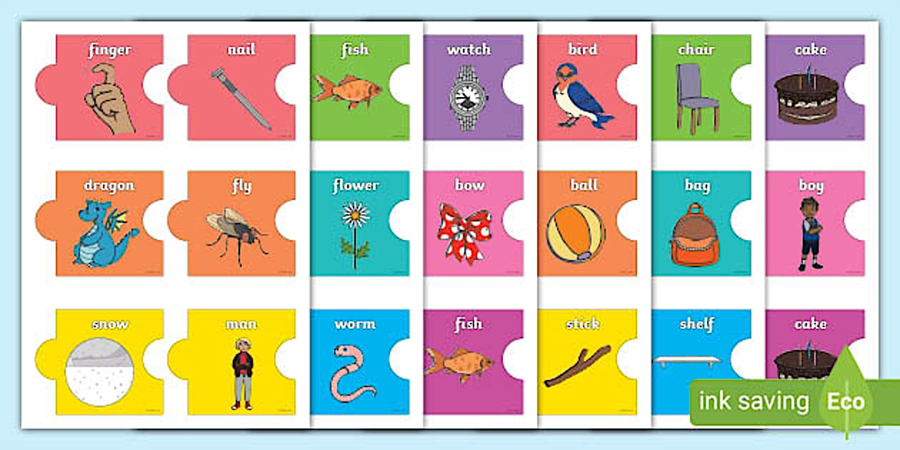 Compound Words Jigsaw Pairing Game (teacher made) - Twinkl